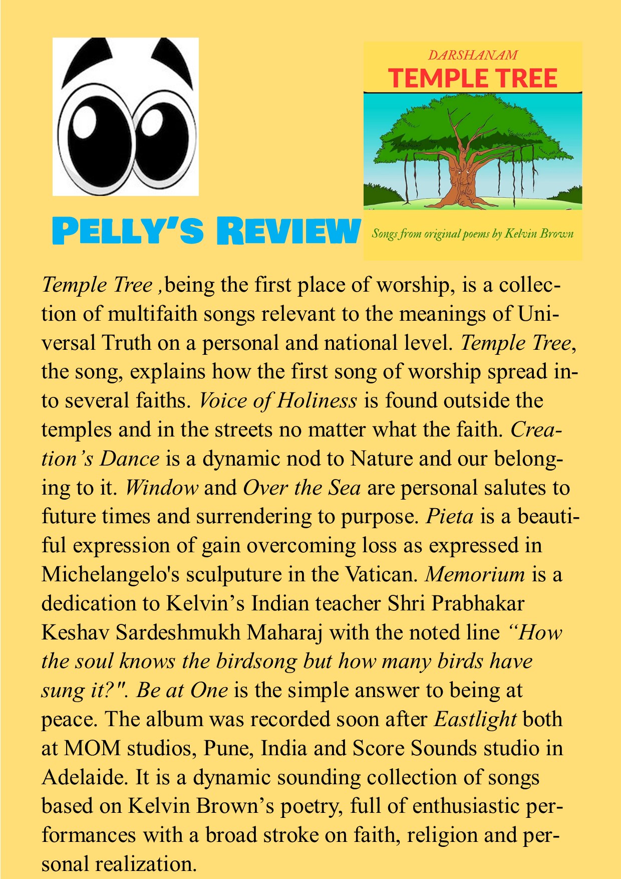 “Temple Tree” Review – Kelvin Brown